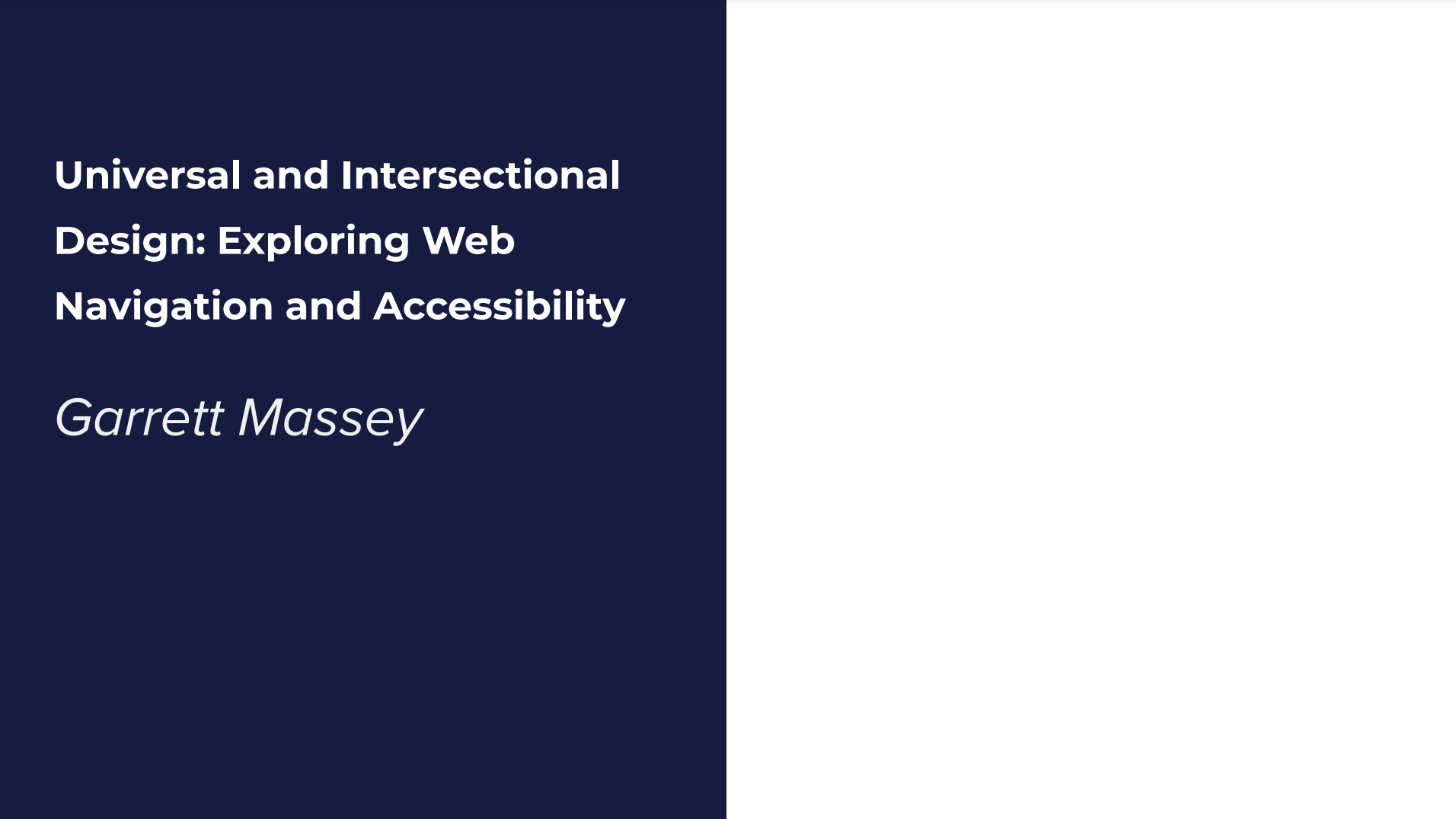 Universal and Intersectional Design: Exploring Web Navigation and ...